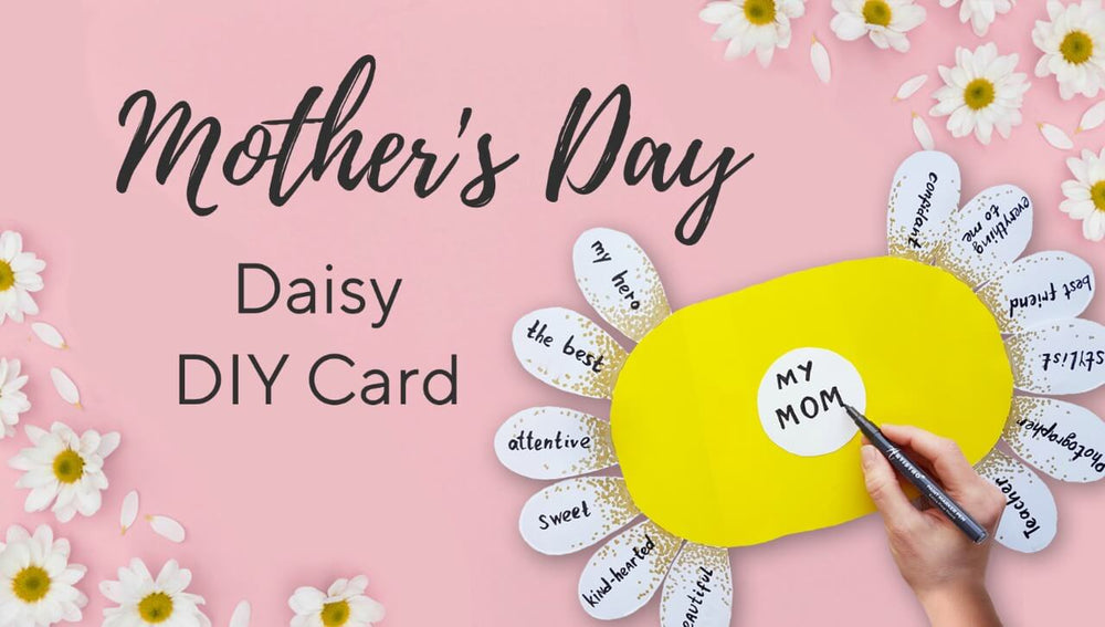 Daisy Handmade Card Tutorial-Mother's Day Painting Ideas from Artistro