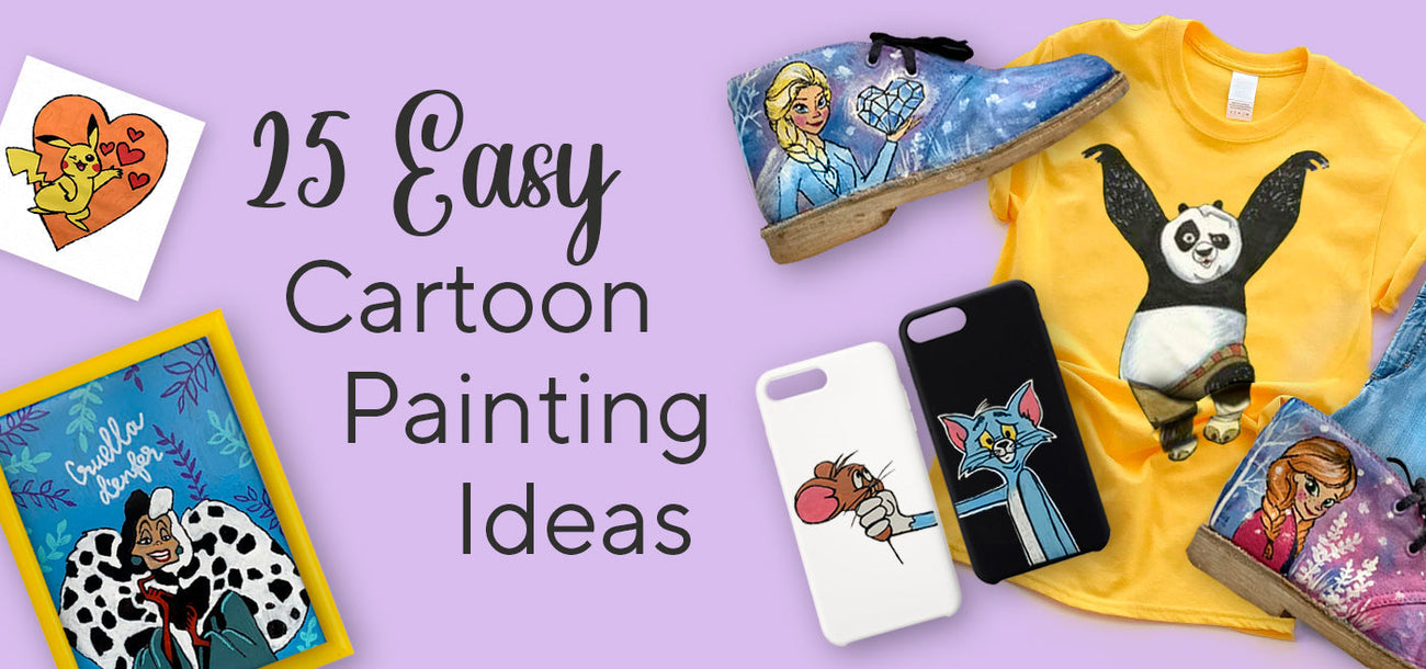 Cartoon painting ideas easy: 25 cartoon paintings &cartoon characters ...