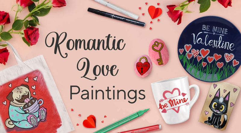 Easy Romantic Love Painting: 60+Valentine's day Romantic drawing ideas