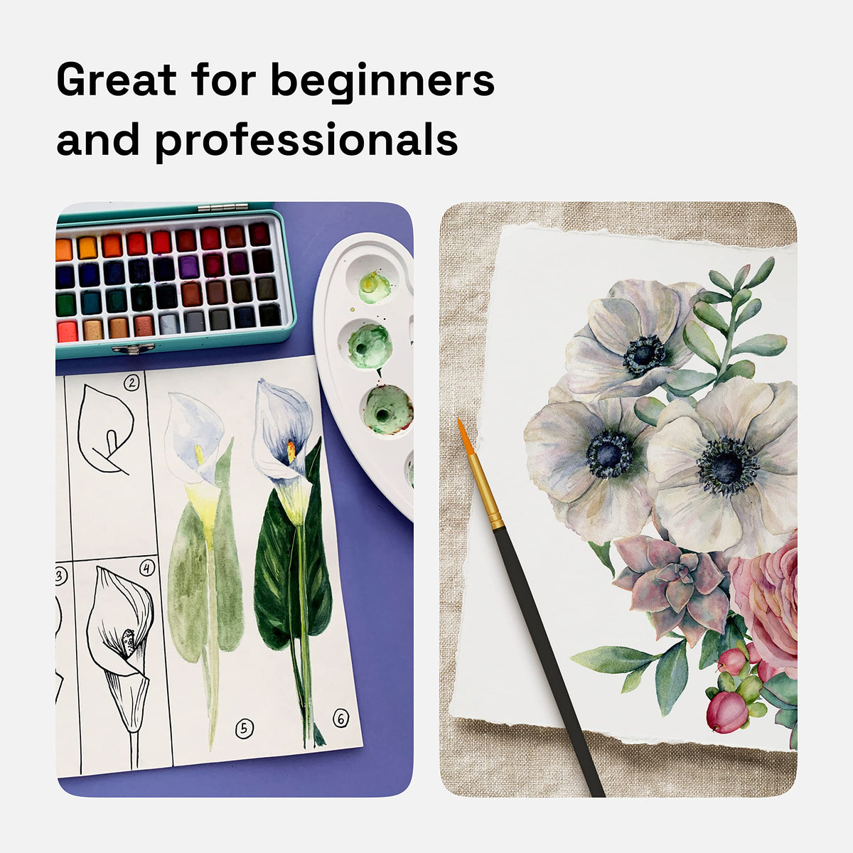 Portable Watercolor Set: Elegant Watercolor Box | Artistro Watercolor ...