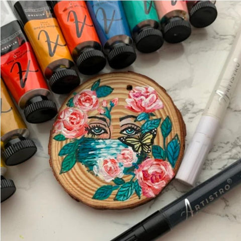 Easy painting on plate: DIY Plate painting with acrylic paint-Artistro