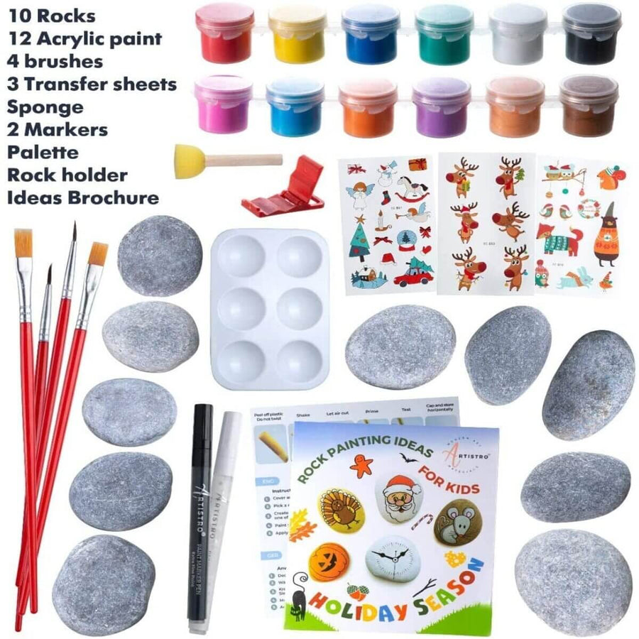 Rock Painting Kit: Rock Painting Kit for Adults & Stone Painting Kits ...