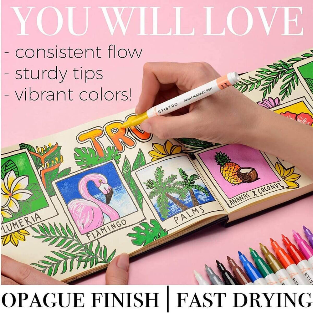 Paint Pens for Rocks: 12 Rock Paint Markers | Artistro Rock Painting ...