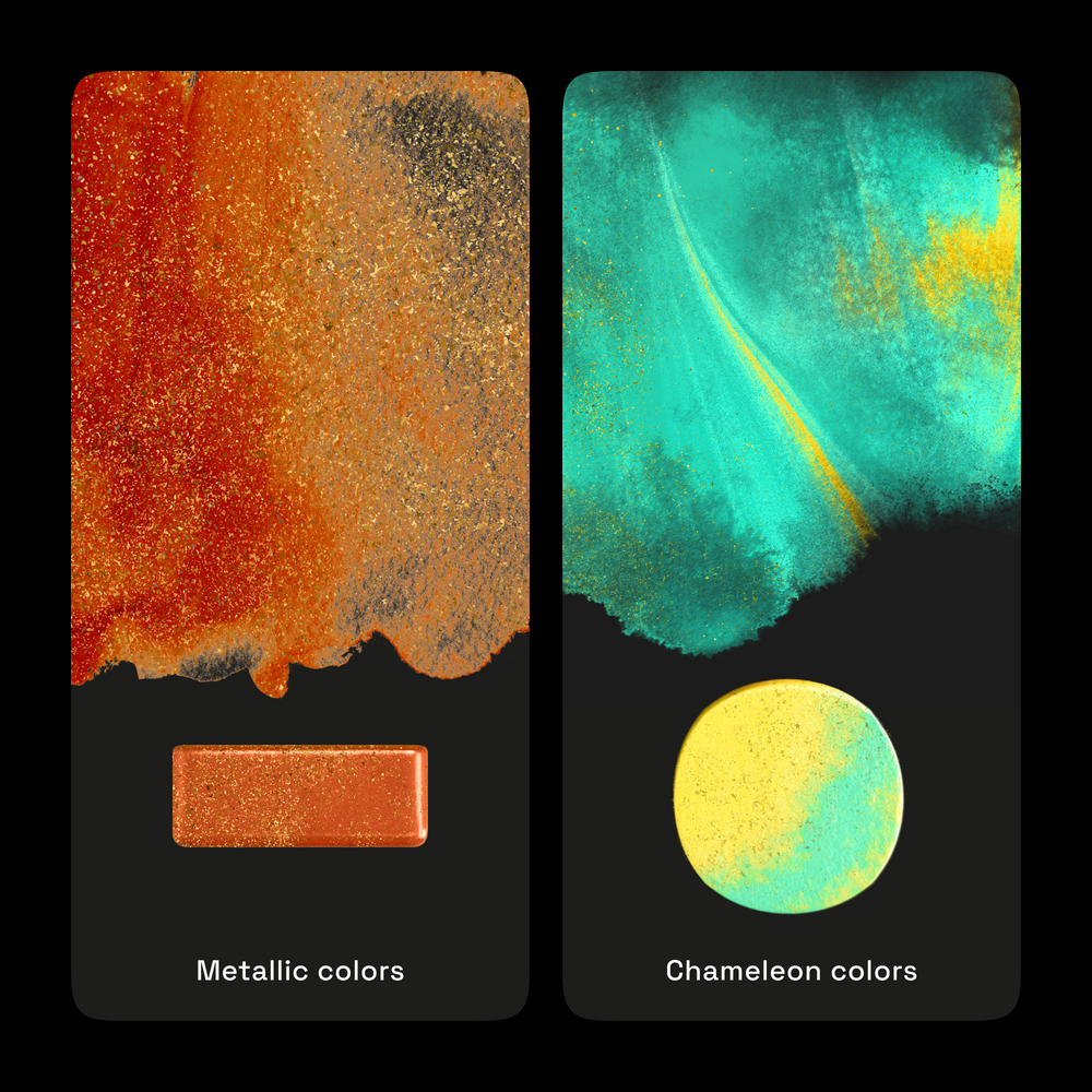 Chameleon Metallic Watercolor Paints Set of 18, Including 6 Chameleon