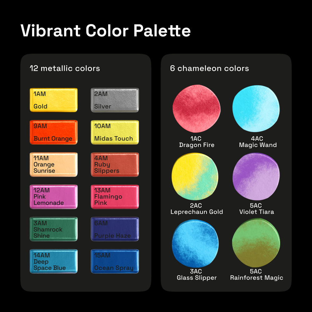 ARTISTRO Metallic Watercolor Paints Set of 18, Palette set Including 1